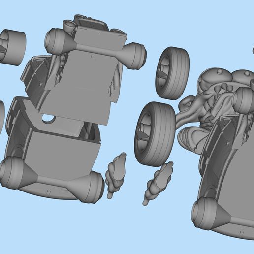 👹 Greaser Monster Hot Rod High-Detail 3DPrint Ready File・ 3D File for ...