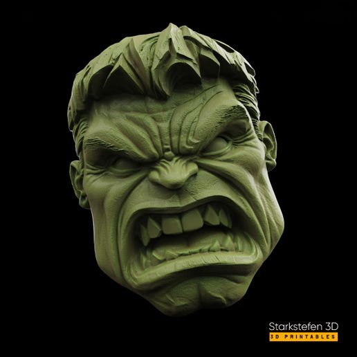 📁 Hulk Face Mask 3D Printable STL File・ STL File for 3D printing・Cults