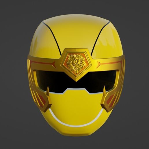 3D file Power Rangers Ninja Storm Yellow Ranger Helmet 3D print model 🥷 ...