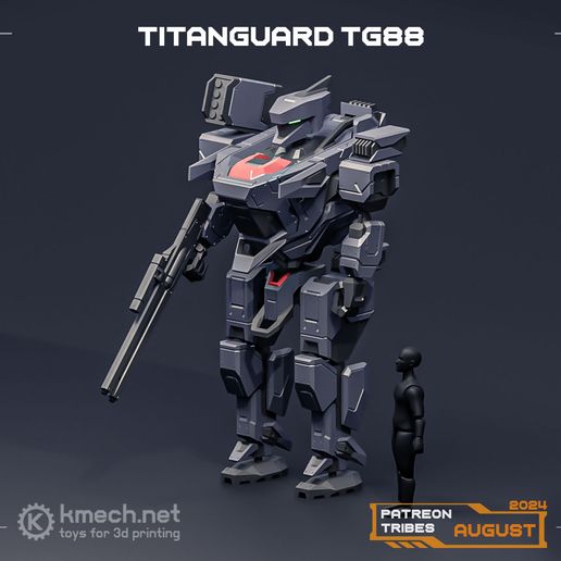 🧑‍ ️ Mech Titanguard TG88・ 3D File for 3D printing・Cults