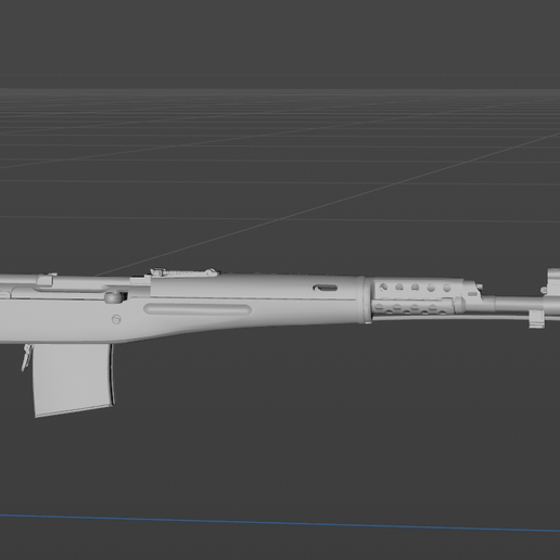🗺️ Soviet SKT-40 carbine 3D model material・ OBJ File for 3D printing・Cults