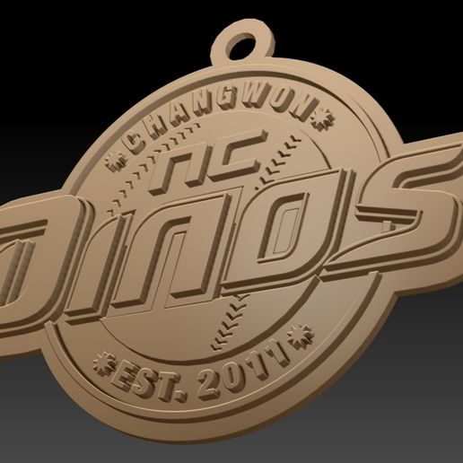 Archivo 3D KBO League NC Dinos keychain printable badge 🗝️ ・Objeto para ...
