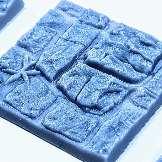 🟪 33-Piece Square Base Set with Magnet Slots : Paving with Weeds・ 3D ...