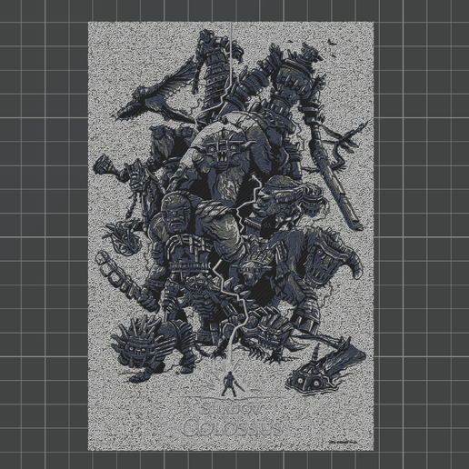 🎨 Shadow of the colossus Frame/Painting/Picture/Cuadro with Relief 4 ...