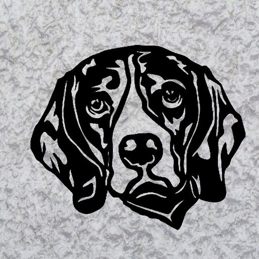 STL file Bluetick coonhound dog decoration dog wall picture wall mural ...