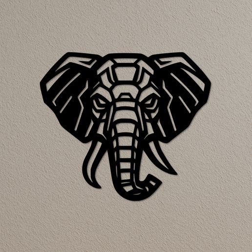 🐘 Cyber Elephant Wall Art - Décor imprimable en 3D・Fichier STL pour ...