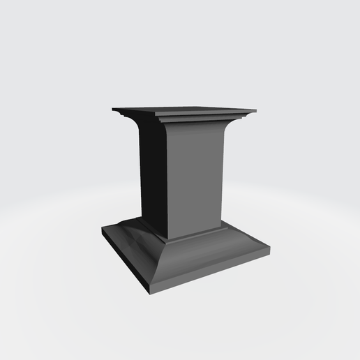 STL file Square Teacup Curve, Wave Head 6.5x7H 50mm Miniature Display ...