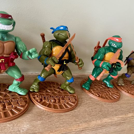 🦸 TMNT Figure Stand・ STL File for 3D printing・Cults