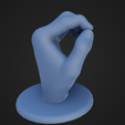 STL file 3D Hand Sign "Zero" ・3D printable design to download・Cults