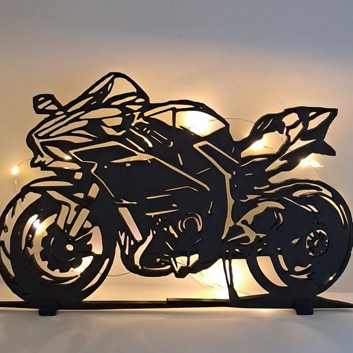 🔝 Kawasaki H2 Top Gun Maverick Wall Art 2D Wall Art Decoration Stand Up ...