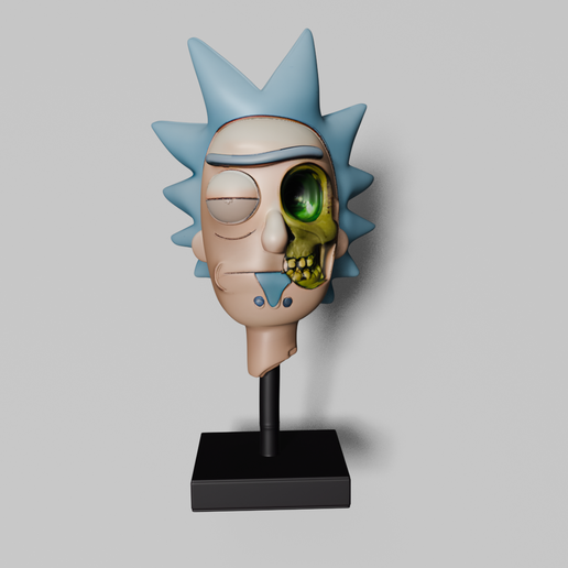 💀 rick Sanchez skull・ STL File for 3D printing・Cults