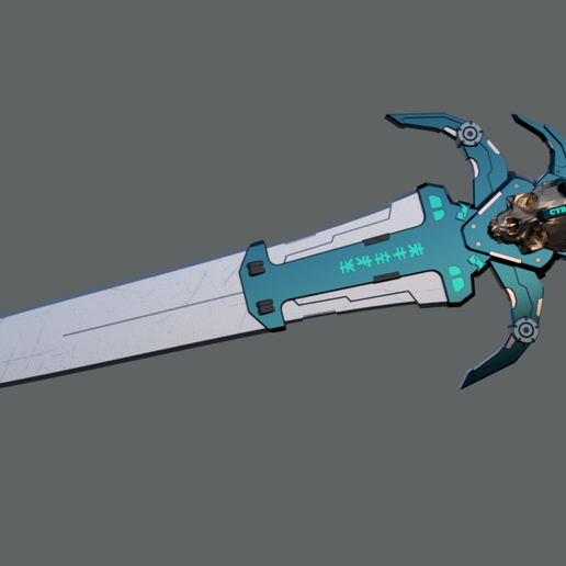 🤴 Lich King Frostmourne Cyberpunk Sword [3D STL] Inactive・Free 3D File ...