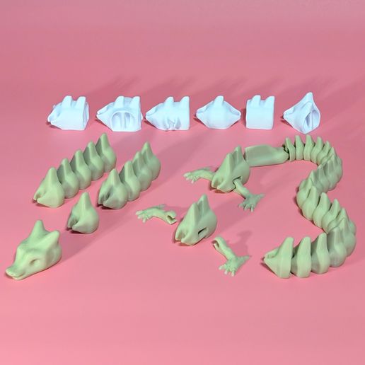 STL file Flexi Build Spiky Dragon 🐉 ・3D print object to download・Cults