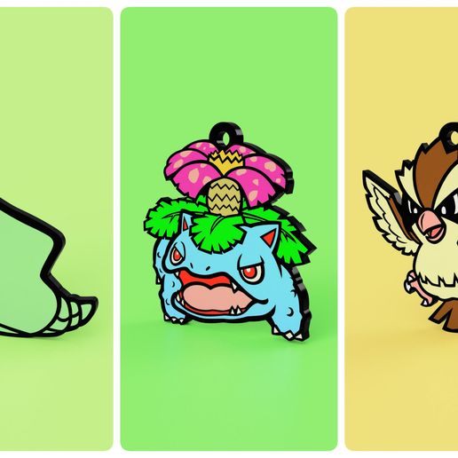 3MF file Pokemon Key Chain (Collection 8) 🐉 ・3D printable model to ...