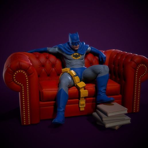 🦸 Batman chillin・Free 3D File for 3D printing・Cults