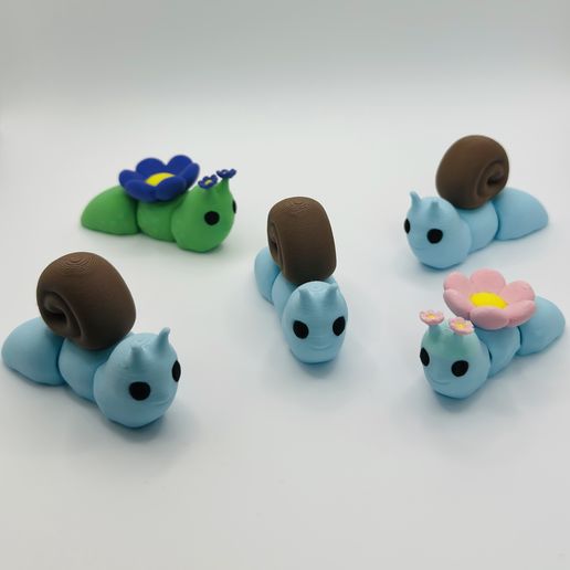 🐌 Flexi Snail・Free STL File for 3D printing・Cults