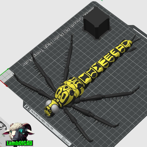 🐛 Meganeura Giant Prehistoric Dragonfly・Free STL File for 3D printing・Cults