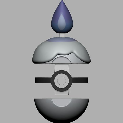 🐉 Pokemon Litwick Pokeball・ STL File for 3D printing・Cults