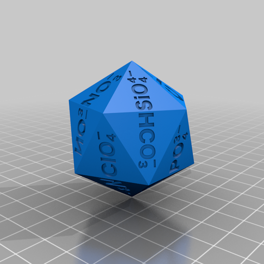 Free STL file Chemistry ion dice. Inorganic nomenclature and ...
