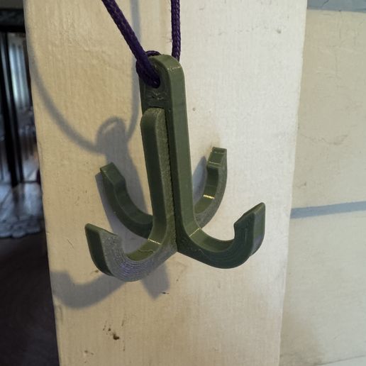 🪝 Micro Grappling Hook EDC・ OBJ File for 3D printing・Cults