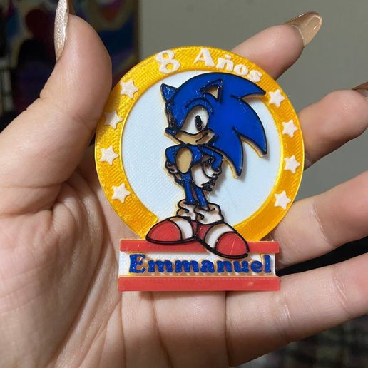 🧲 customizable sonic magnet・ STL File for 3D printing・Cults