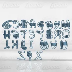 3D printer Disney Alphabet / font cutters • made with Kuttercraft・Cults