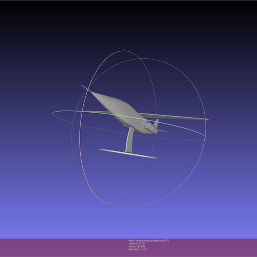 🪶 NASA AD-1 Oblique Wing Model・ STL File for 3D printing・Cults