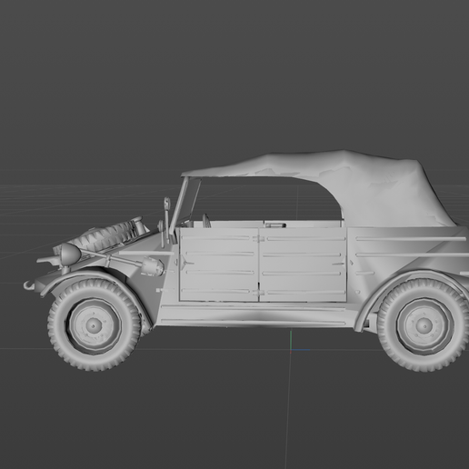 🪣 VW82 (Kubelwagen) bucket car digital model (1)・ OBJ File for 3D ...