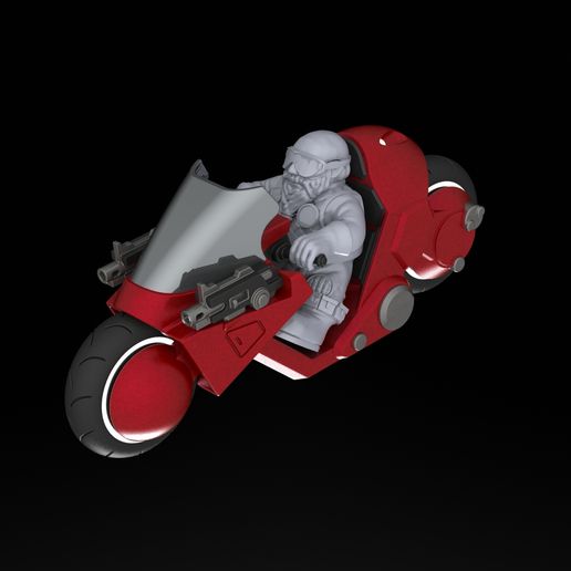 🛰 Tofty's Space Dwarf Sci-Fi Bike 28mm・Free STL File for 3D printing・Cults