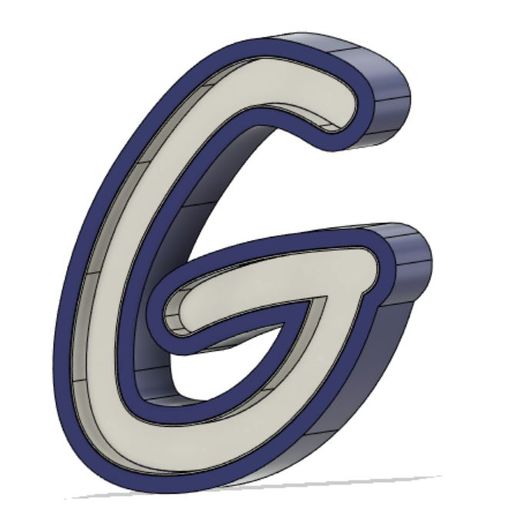 🔦 SHINING LETTER SHINING LED LAMP G・ STL File for ・Cults