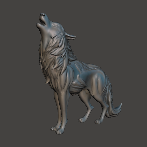 🐺 Howling Wolf Gray Wolf - Base - 3D Print Model・ STL File for 3D ...