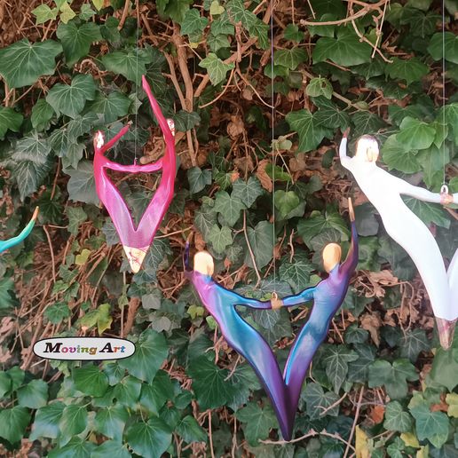 🌬️ Wind Spinner Dancing couple presupported・ STL File for 3D printing・Cults