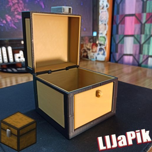 🏦 Minecraft stash / Chest / Piggy bank box・ STL File for 3D printing・Cults