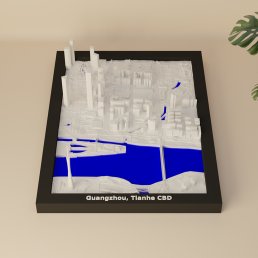 🇨🇳 Guangzhou, Tianhe CBD, China - Miniatura 3D・Archivo STL para ...