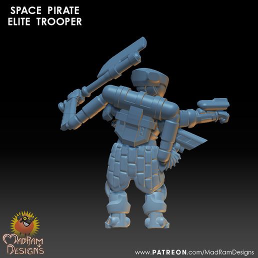 🛰 Elite Space Trooper・ 3D File for 3D printing・Cults