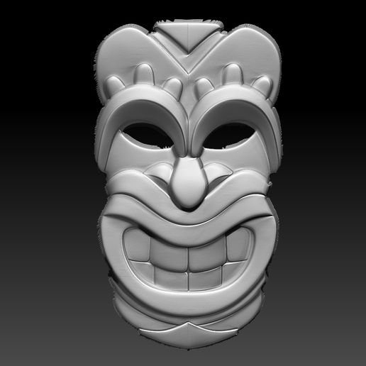 STL file "Tribal Smile Mask Bas-Relief - 3D Printable Wall Art" 🎨 (OBJ ...