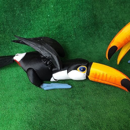 🐦 Toucan Articulated Figure・ STL File for 3D printing・Cults
