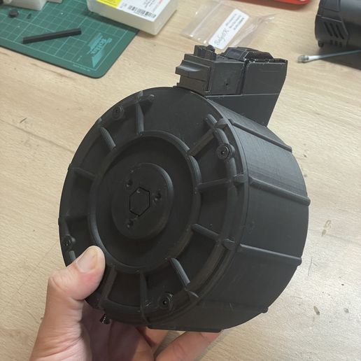 🥁 1000rds Drum Mag for Airsoft Saiga-12K Tokyo Marui・ STL File for 3D ...