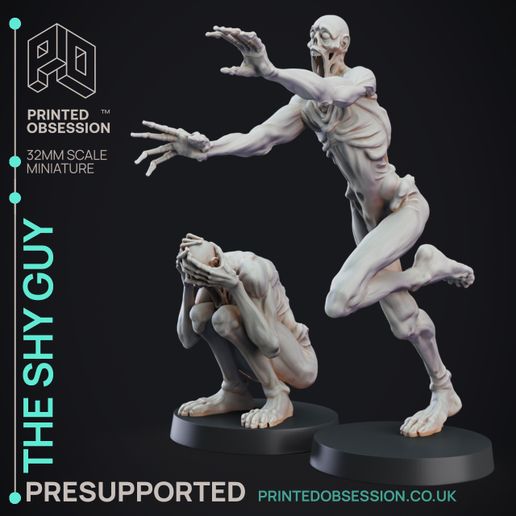 🎲 Shy Guy - Cryptid - PRESUPPORTED - SCP 096 - 32mm scale・ 3D File for ...