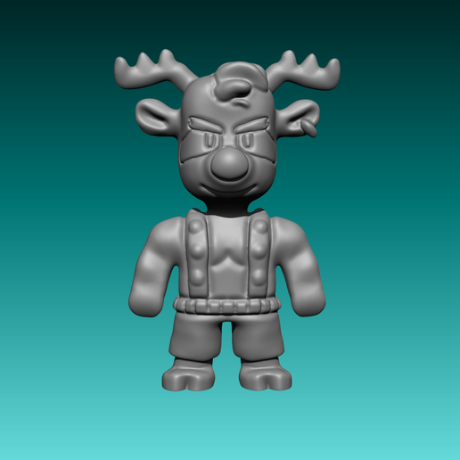 STL file jacked rudolph the dear from stumble guys for christmas 🎄 ・3D ...