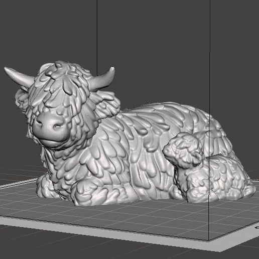 🐄 Scottish Highland Cow with Calf Baby - Scotland・ STL File for 3D ...
