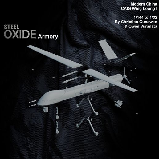 🇨🇳 China CAIG Wing Loong I UAV・ STL File for 3D printing・Cults