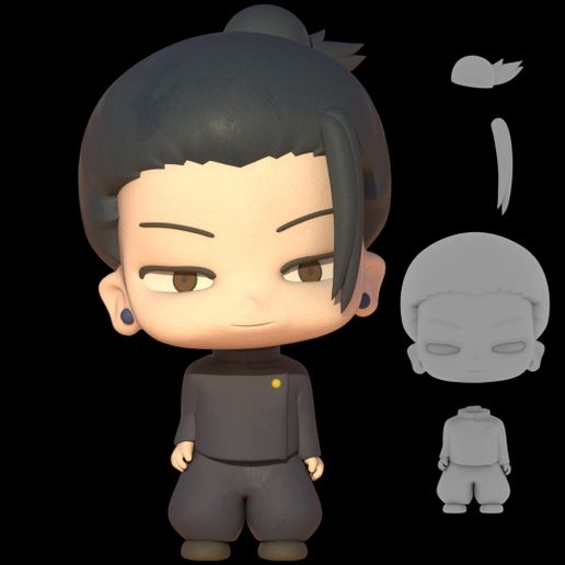 💬 Geto (Jujutsu Kaisen) Chibi Figure・ STL File for 3D printing・Cults