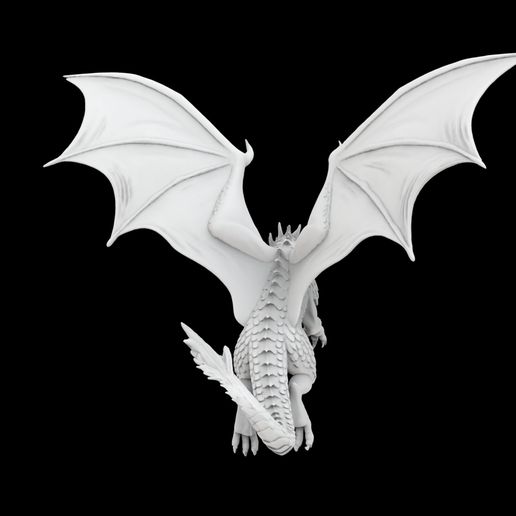 🐉 Flying Dragon Statue 3D Print Model・ STL File for 3D printing・Cults