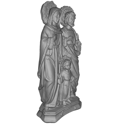 👪 Holy Family Statue with Halos – 3D Printable Nativity STL Model・ STL ...