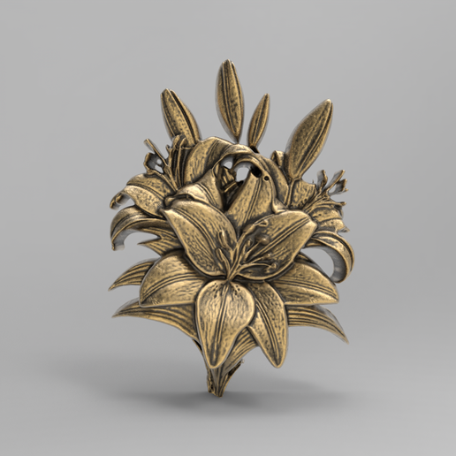 💐 lily flower cnc・ STL File for 3D printing and CNC machining - Laser ...