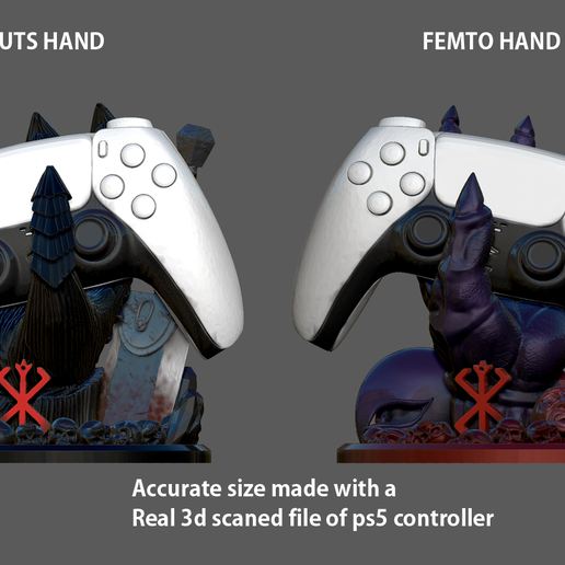 BERSERK GUTS FEMTO HAND PACK PS4 PS5 CONTROLLER HOLDER ANIME FANTASY ...