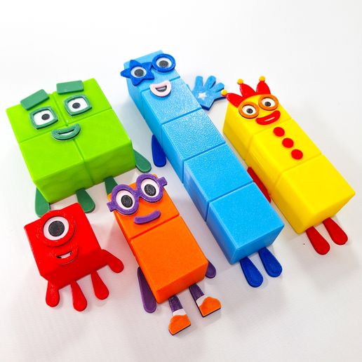 🔢 Number Blocks Characters 1.2.3.3.4.5 Numberblocks・ 3D File for 3D ...
