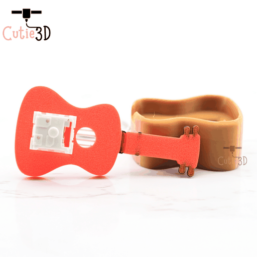 3D file Cutie3D Keycap Fidget Clicker Guitar Keychain - Cute Backpack ...