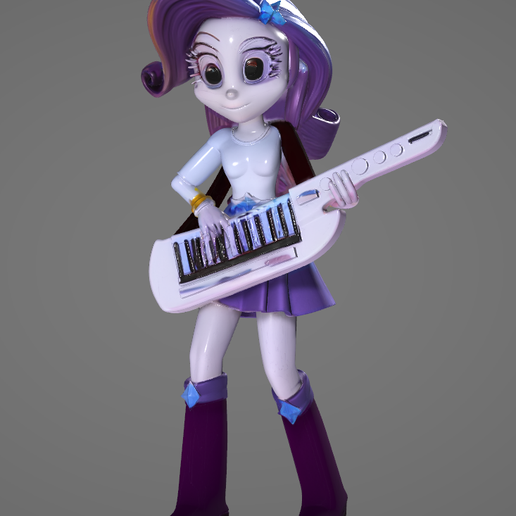 💎 Rarity Equestria Girls - My Little Pony 3D STL Printable Model 🦄・ STL ...
